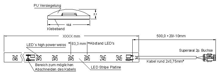 LED-Stripe 2G-AM / 24V - Sanube GmbH